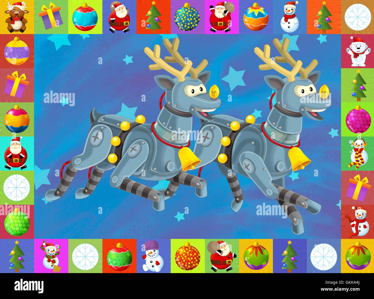 The happy christmas scene - christmas robots - robotics - electronics ...