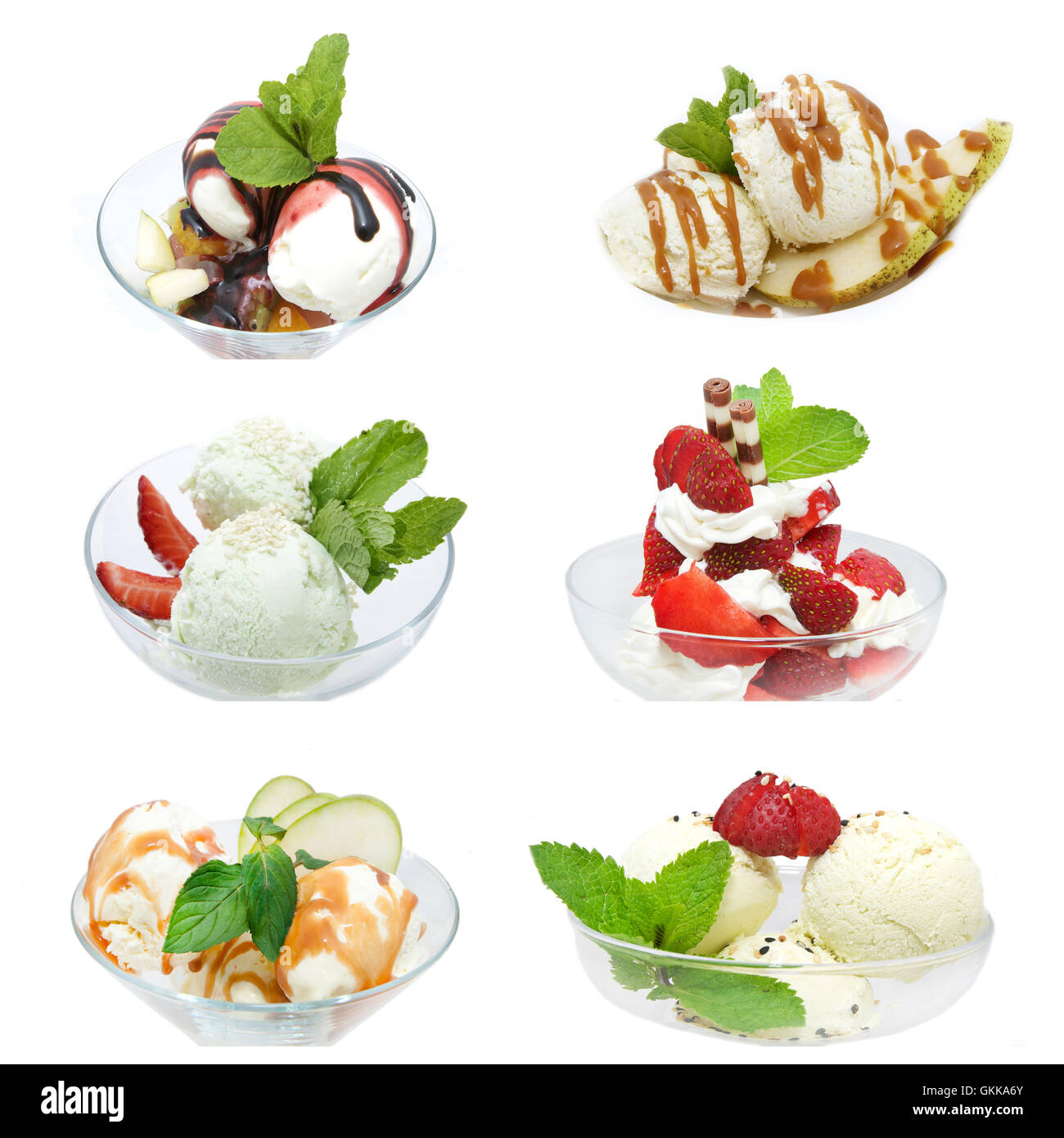Ice Cream Set Stock Photo - Alamy