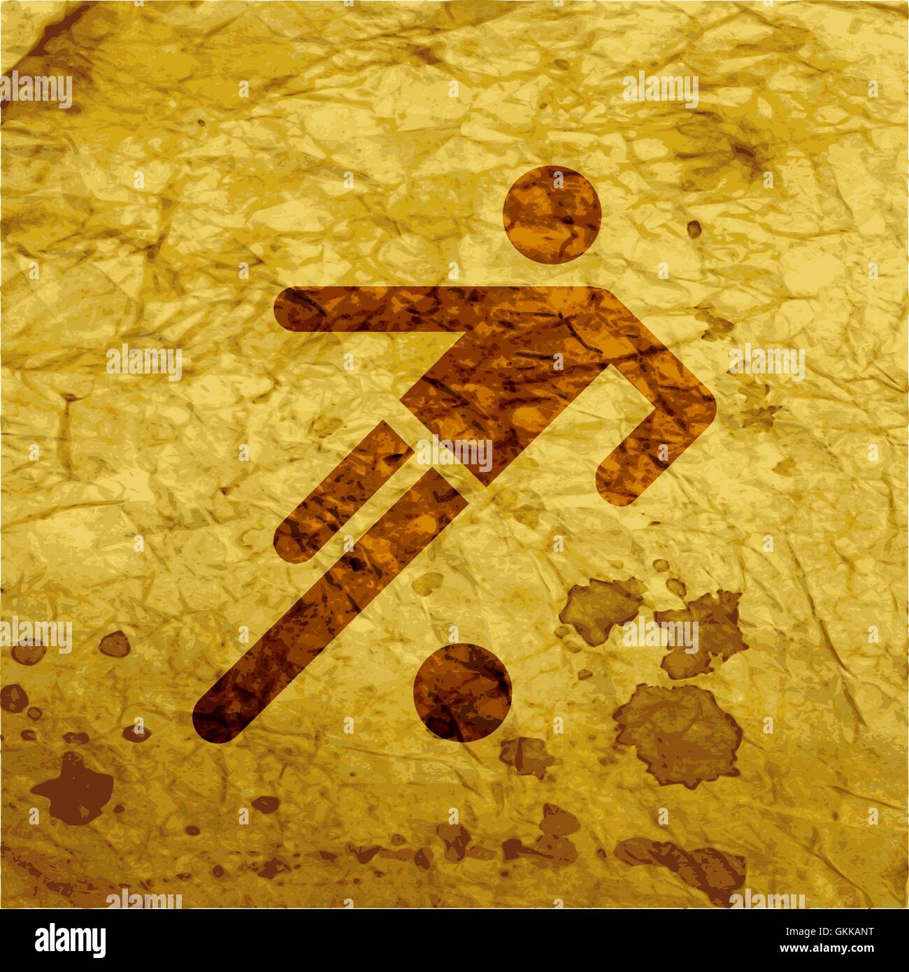 football player. Flat modern web button and space for your text Stock ...