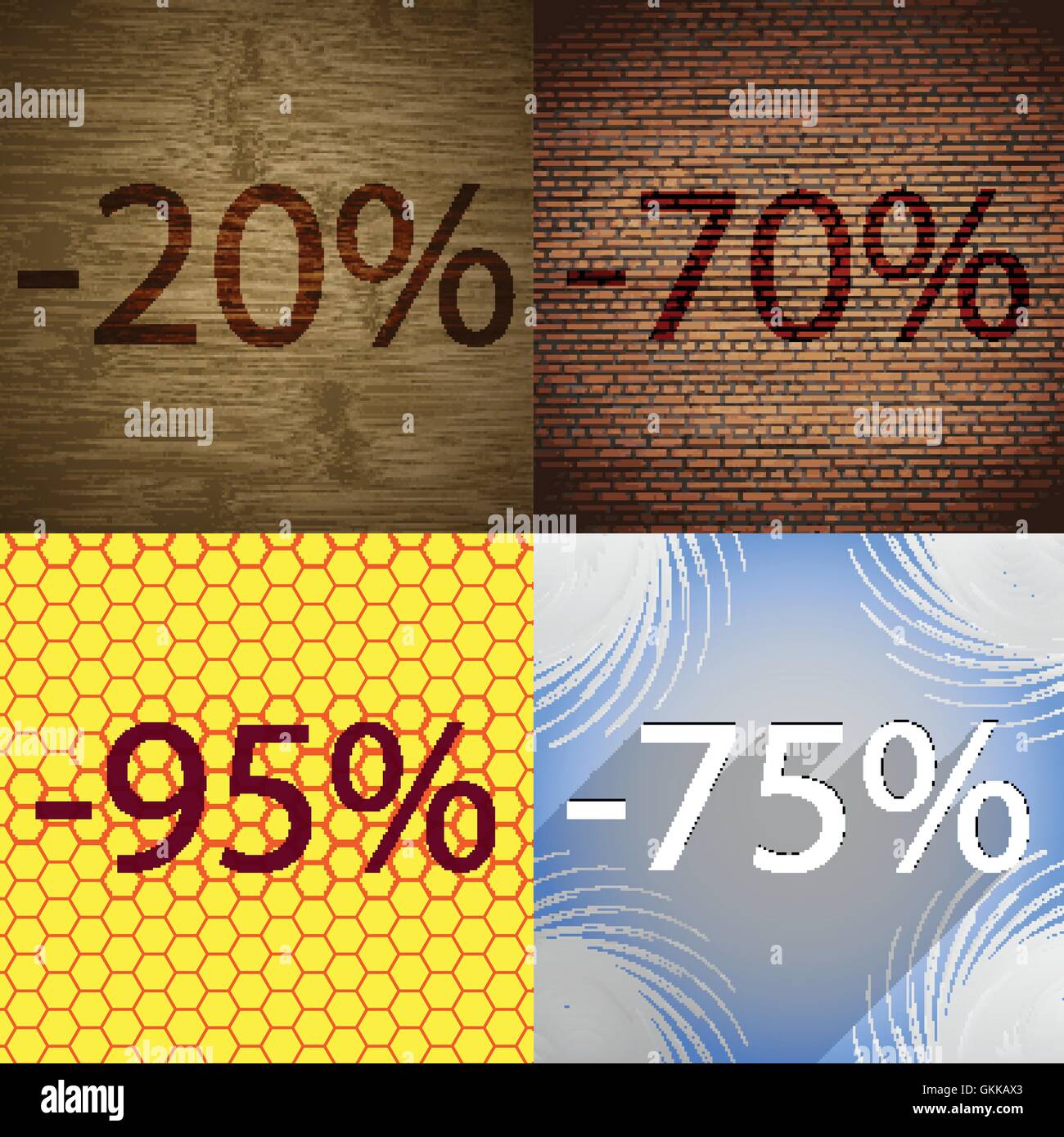 Set of Holiday discounts, store a percentage of sales. On abstract ...