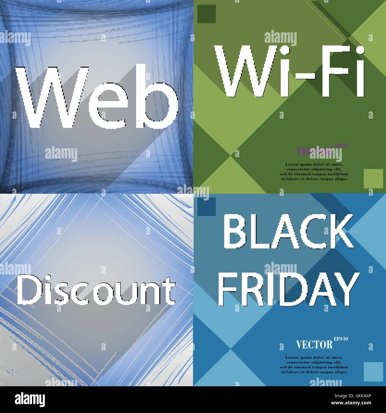 Set of the most popular web design icons on abstract background Stock ...