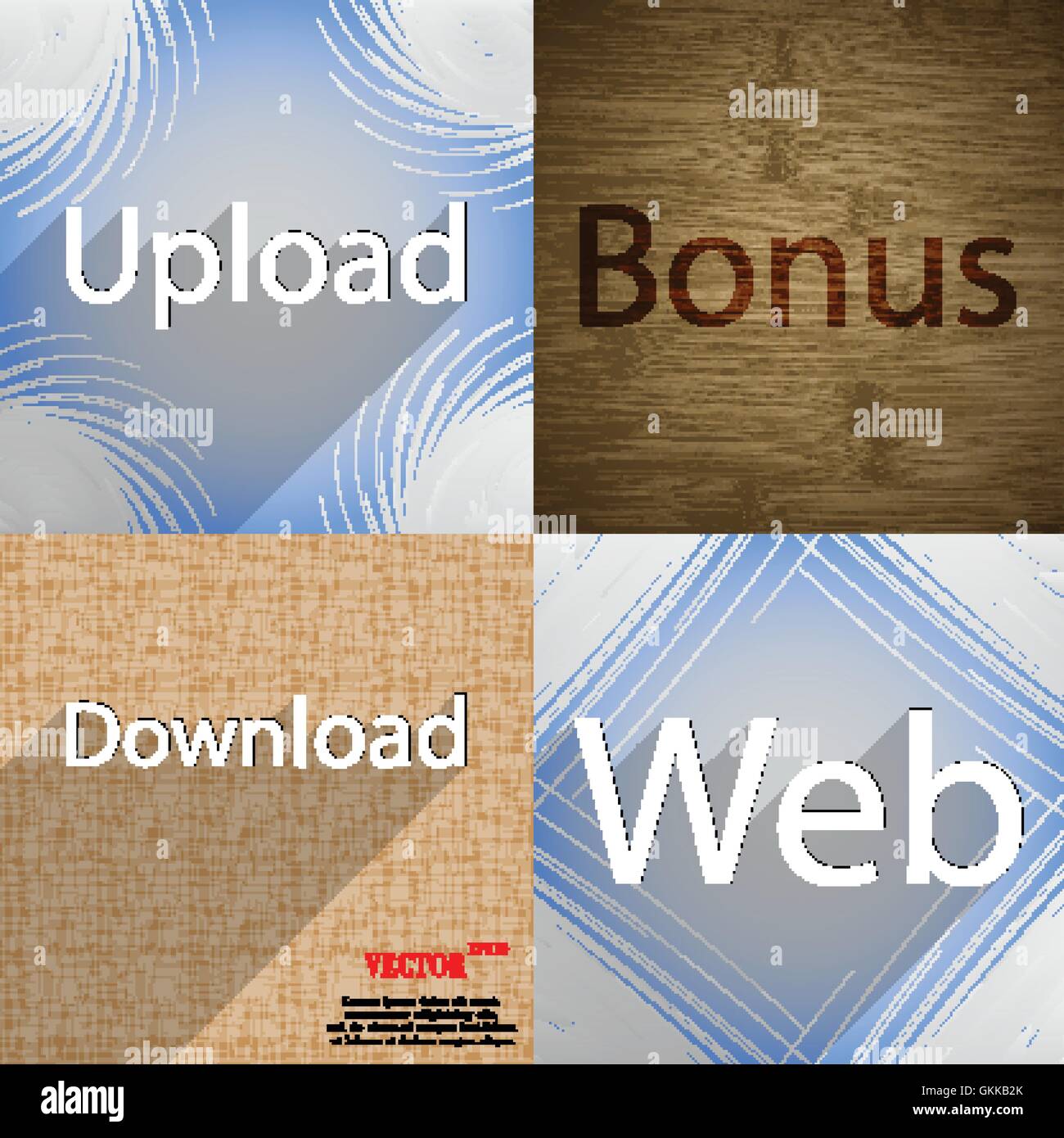 Set of the most popular web design icons on abstract background Stock ...