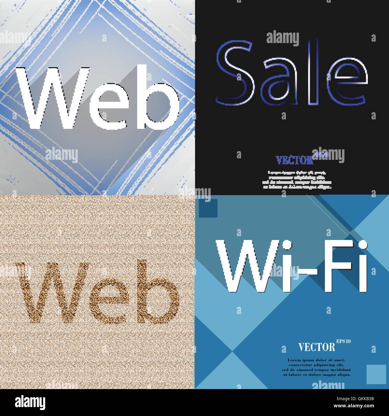 Set of the most popular web design icons on abstract background Stock ...