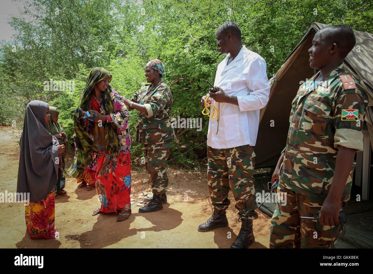 A female medical officer from the Burundian Contingent of AMISOM ...