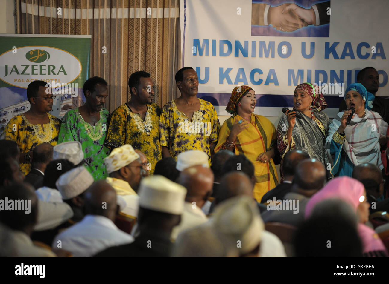 Somali singers perform at the opening ceremony of the Juba ...