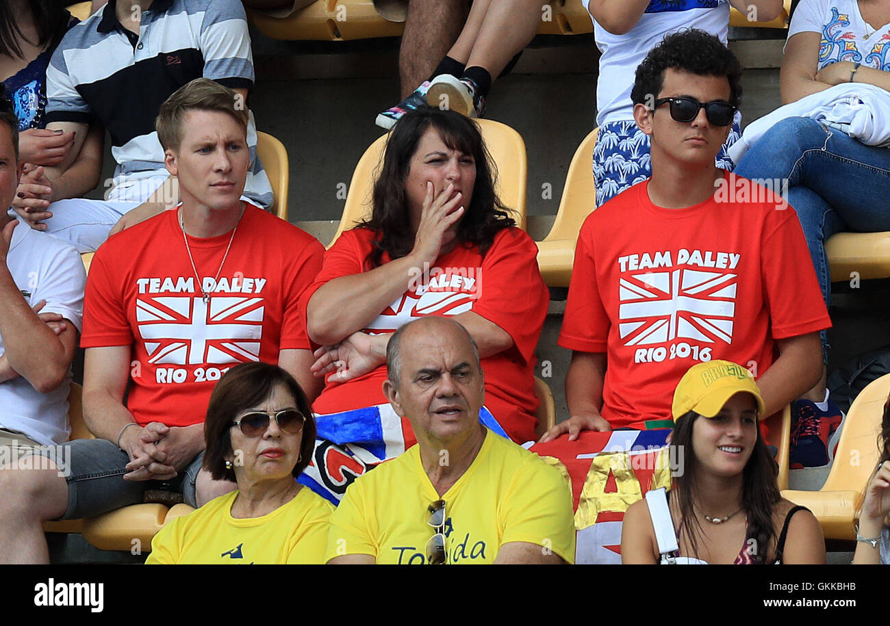 Tom Daley's partner Dustin Lance Black (left) and mother Debbie Daley ...