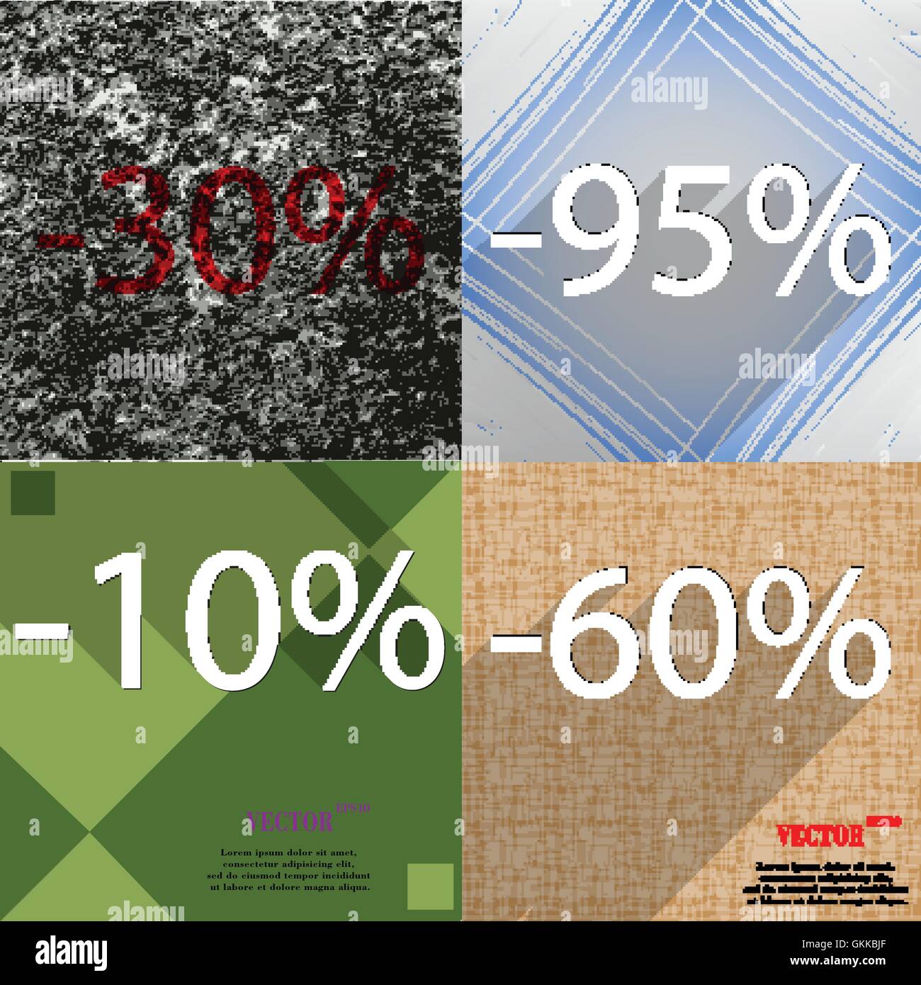 Set of abstract backgrounds and interest discount store. Vector Stock ...