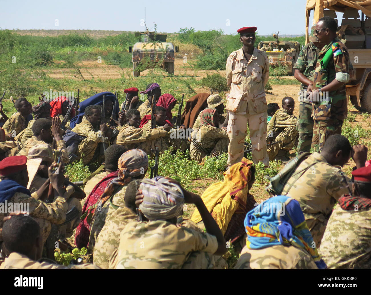 Col. Osman Doubad, AMISOM Sector 4 Contingent Commander, addressed the ...