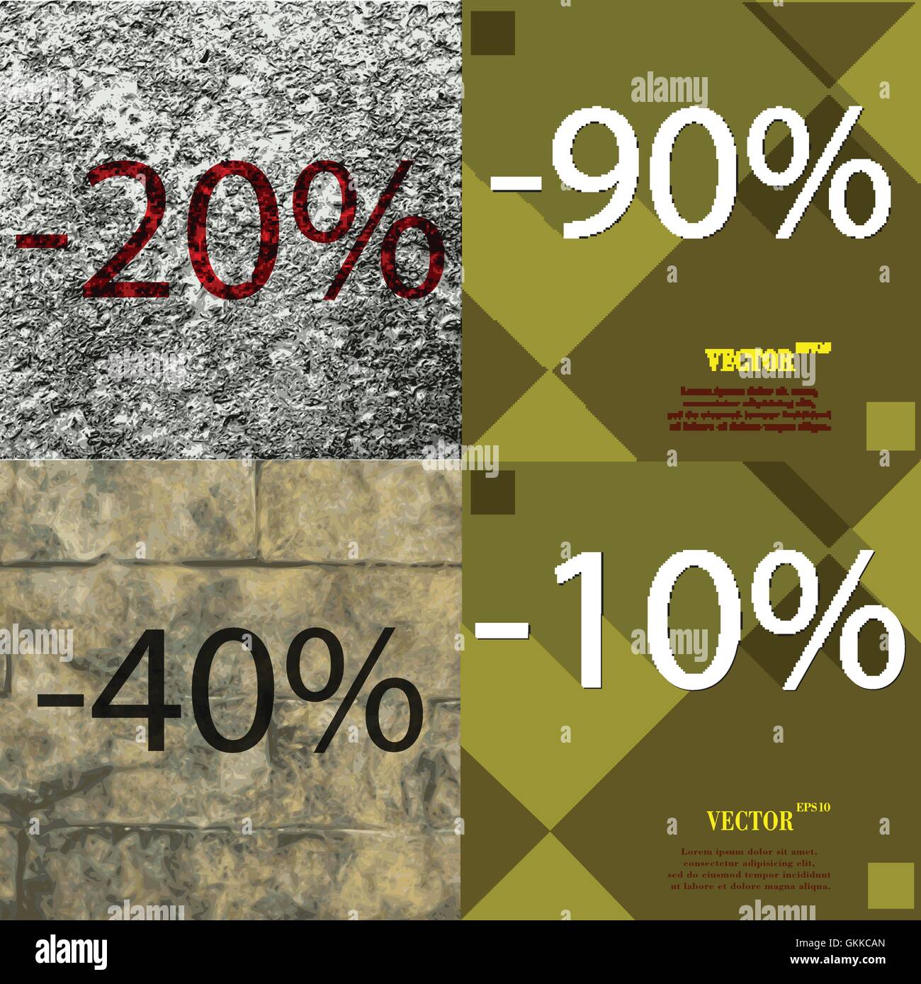 Set of abstract backgrounds and interest discount store. Vector Stock ...