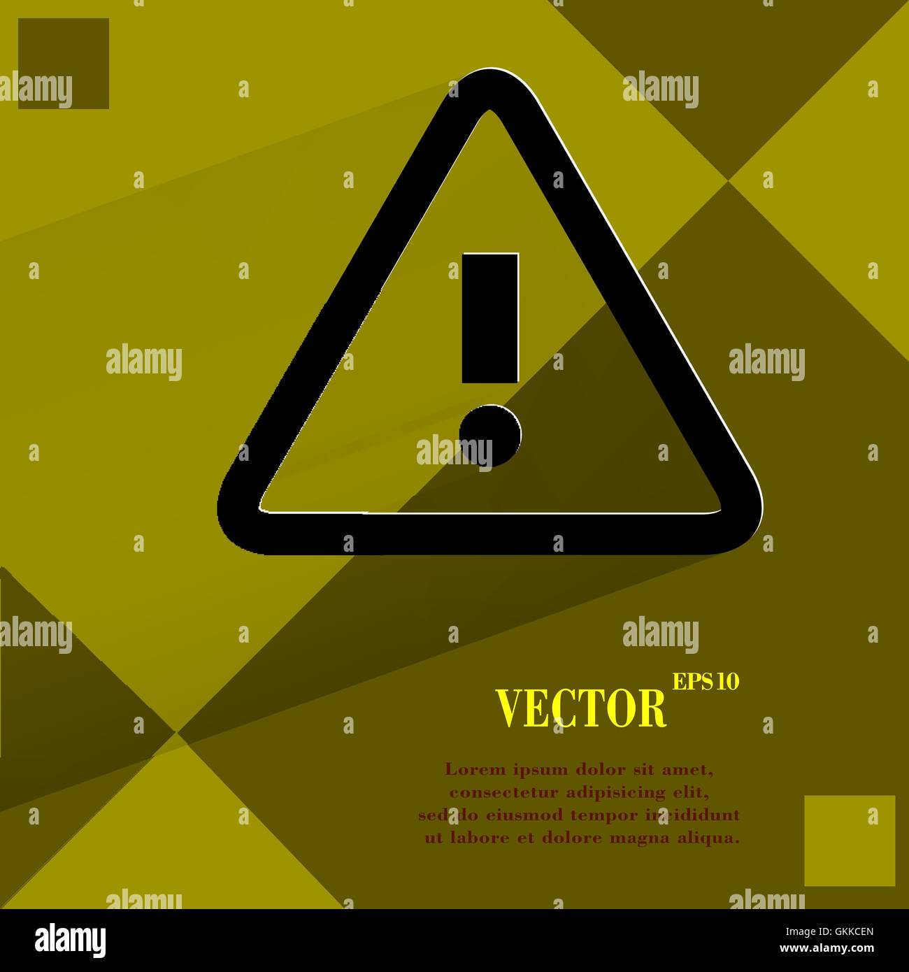 danger. exclamation mark. Flat modern web design on a flat geometric ...