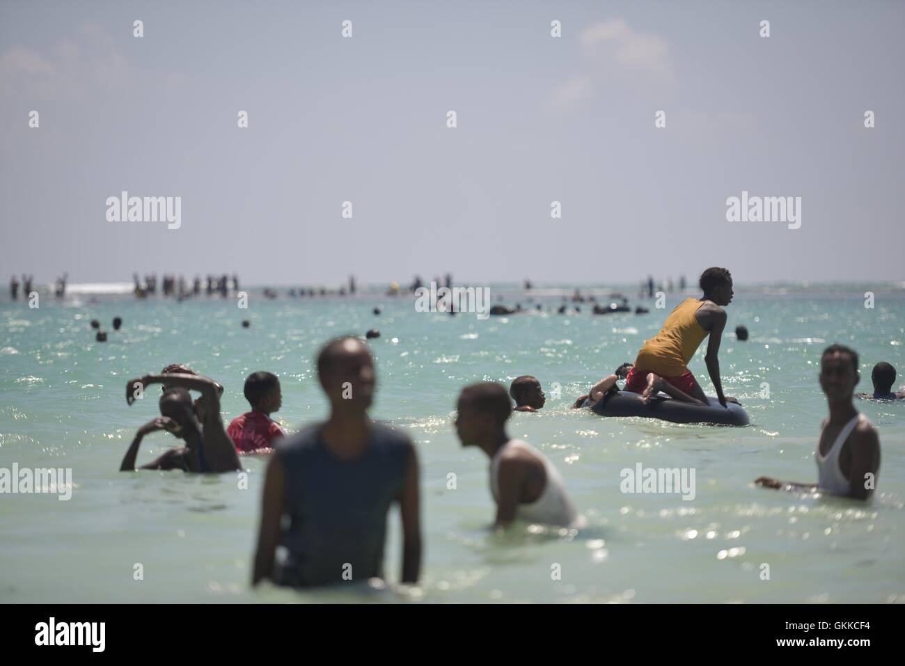 On January 31, residents of Mogadishu enjoyed the waters at Lido Beach ...
