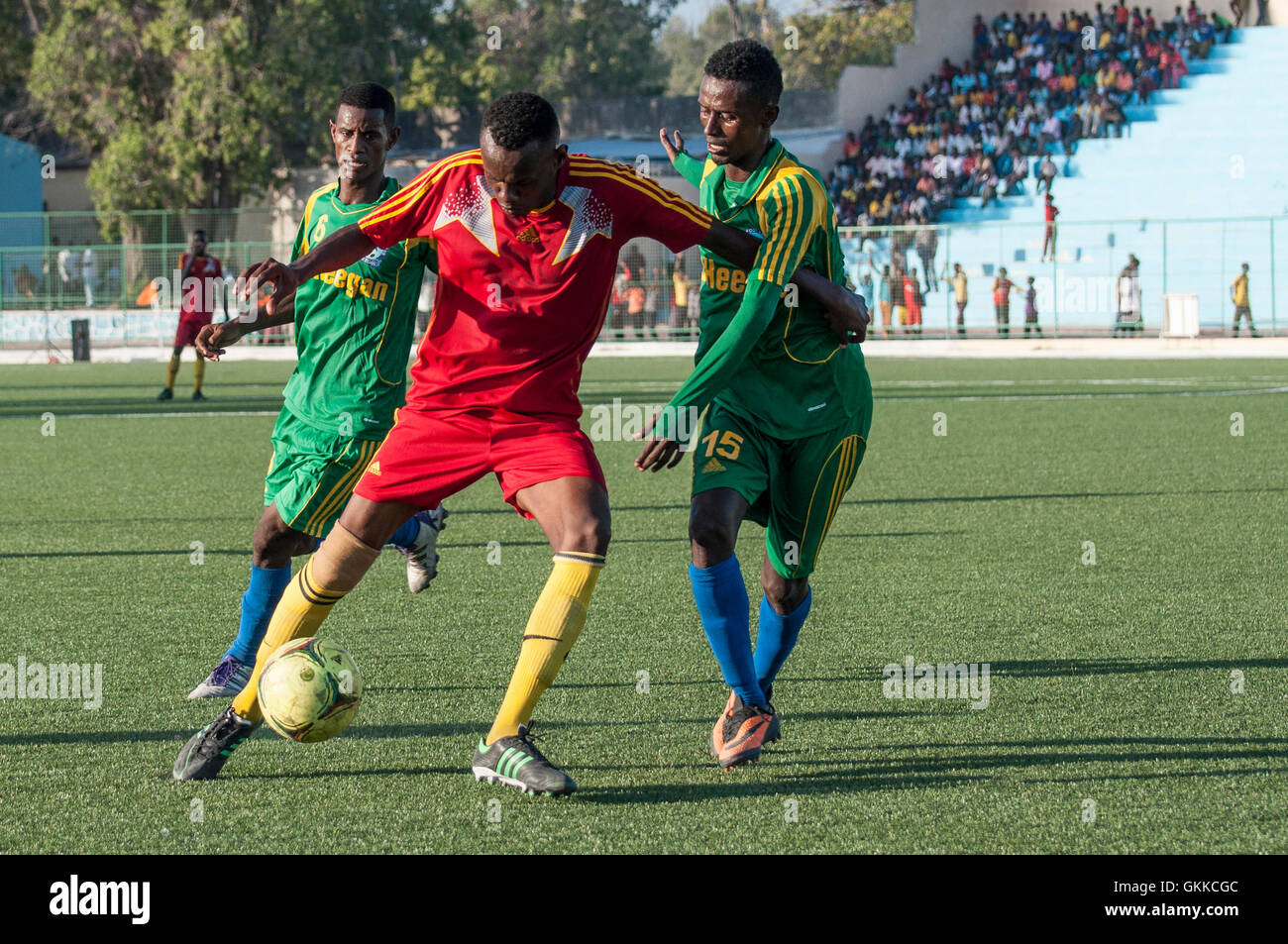 During a football match at Banadir Stadium on January 31, 2014, Horseed ...