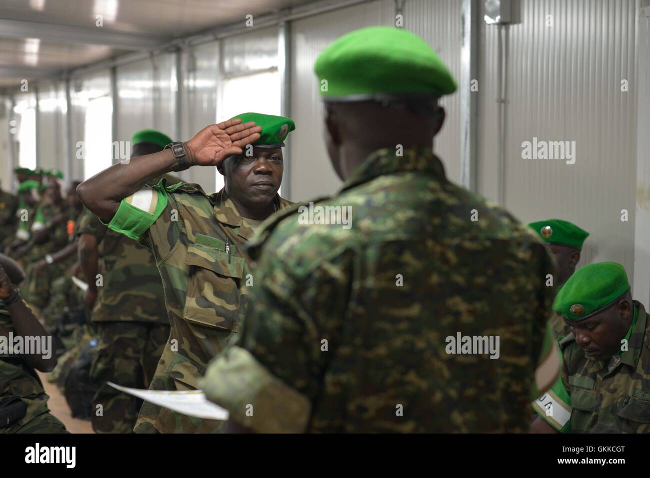 Ugandan troops, as part of the African Union Mission in Somalia, rotate ...