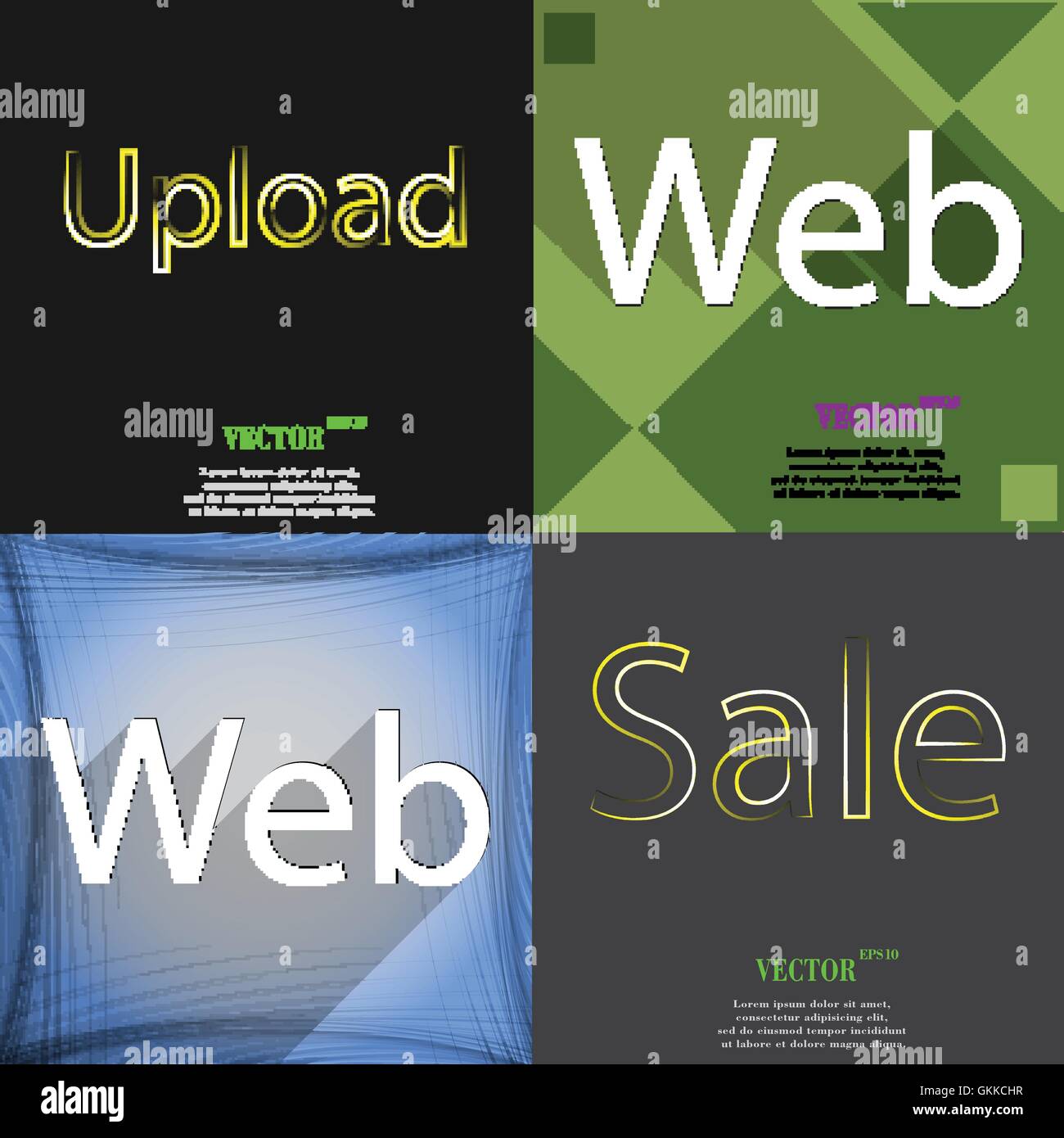 Set of the most popular web design icons on abstract background Stock ...