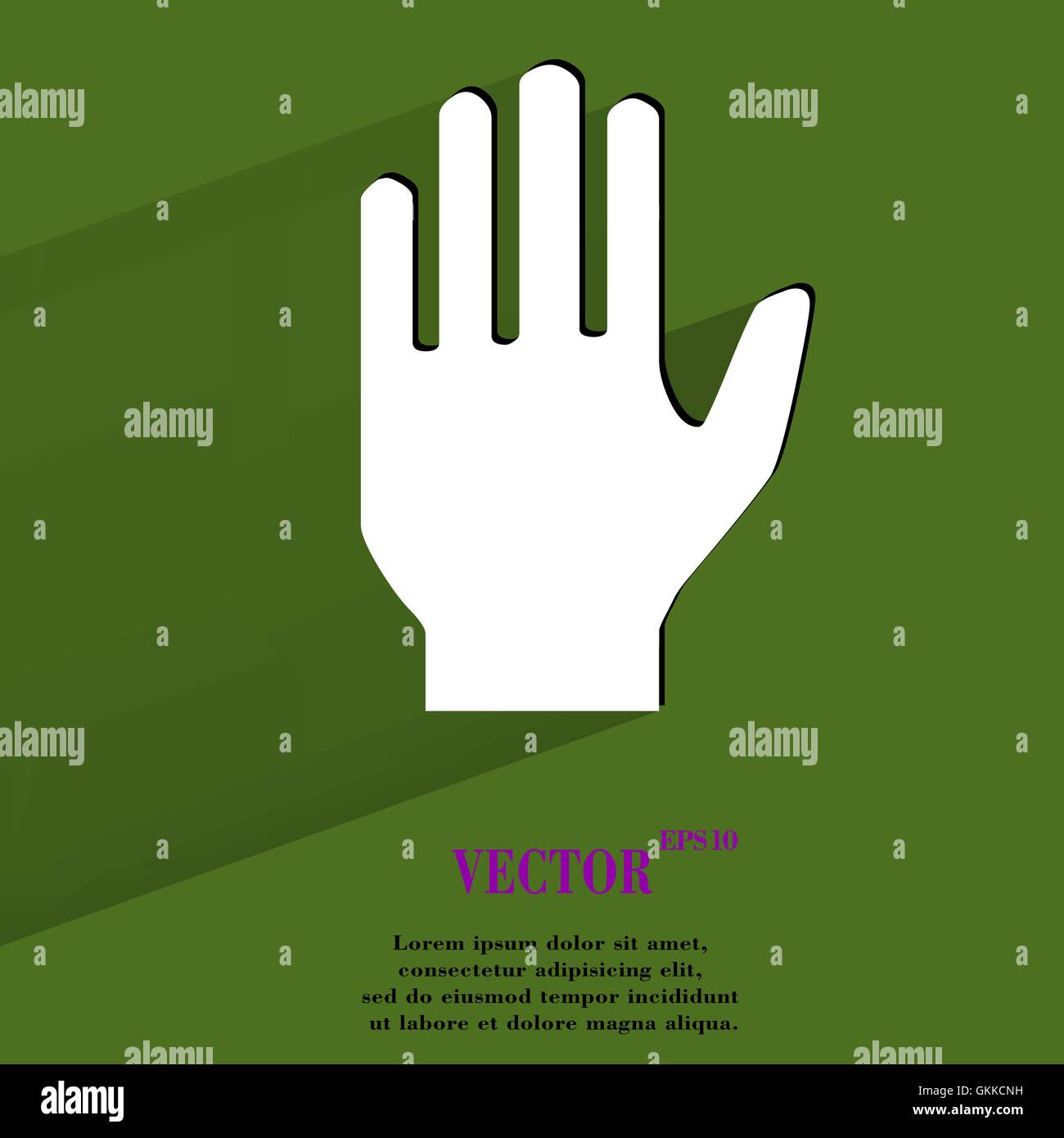 Stop sign hand Stock Vector Images - Alamy