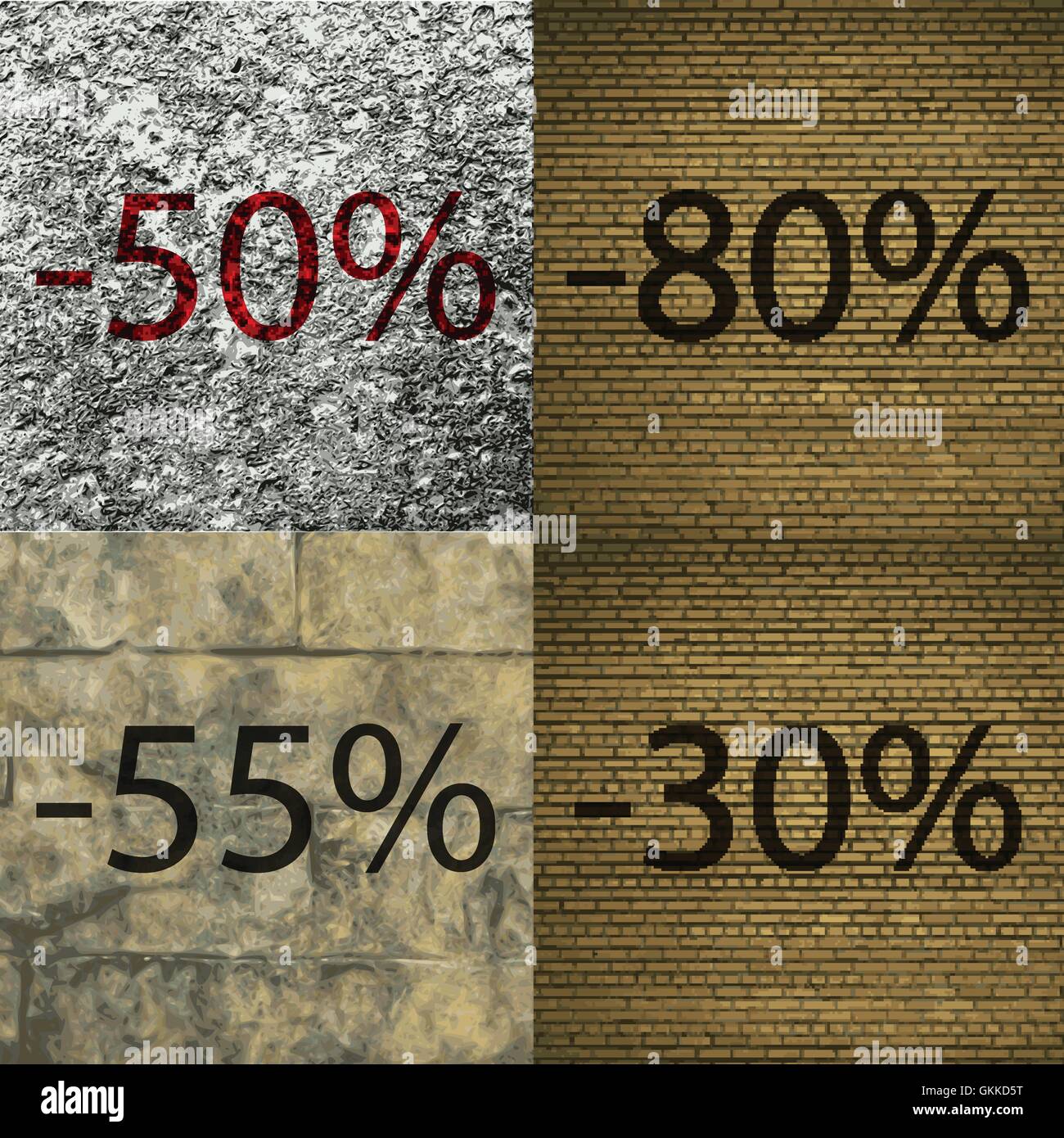 Set of abstract backgrounds and interest discount store. Vector Stock ...