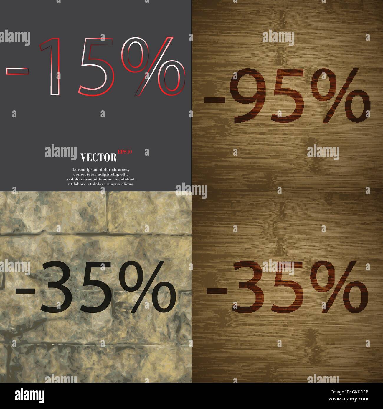 Set of abstract backgrounds and interest discount store. Vector Stock ...