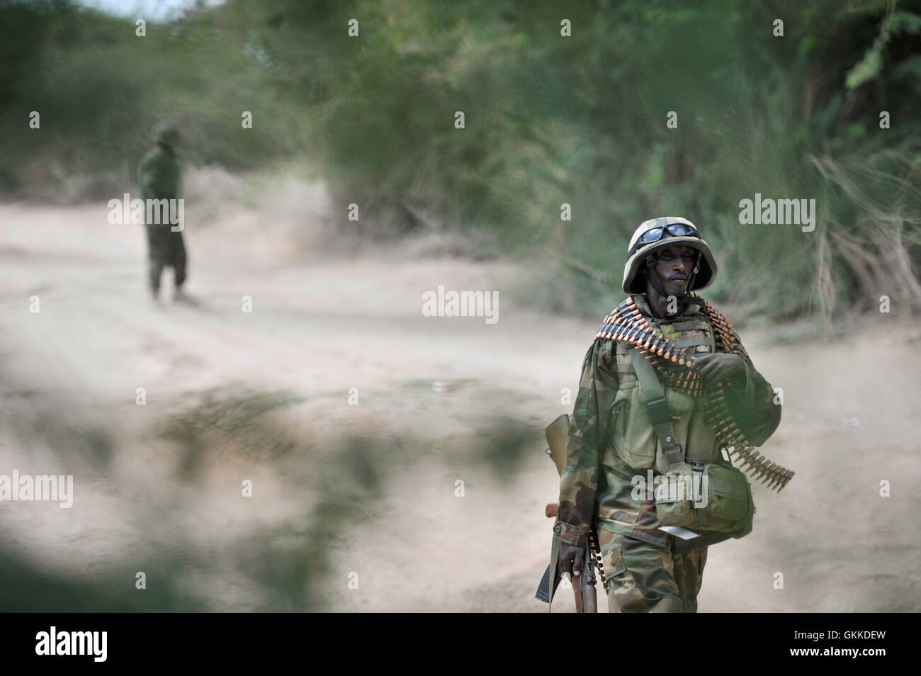 A Ugandan soldier from the African Union Mission in Somalia (AMISOM ...