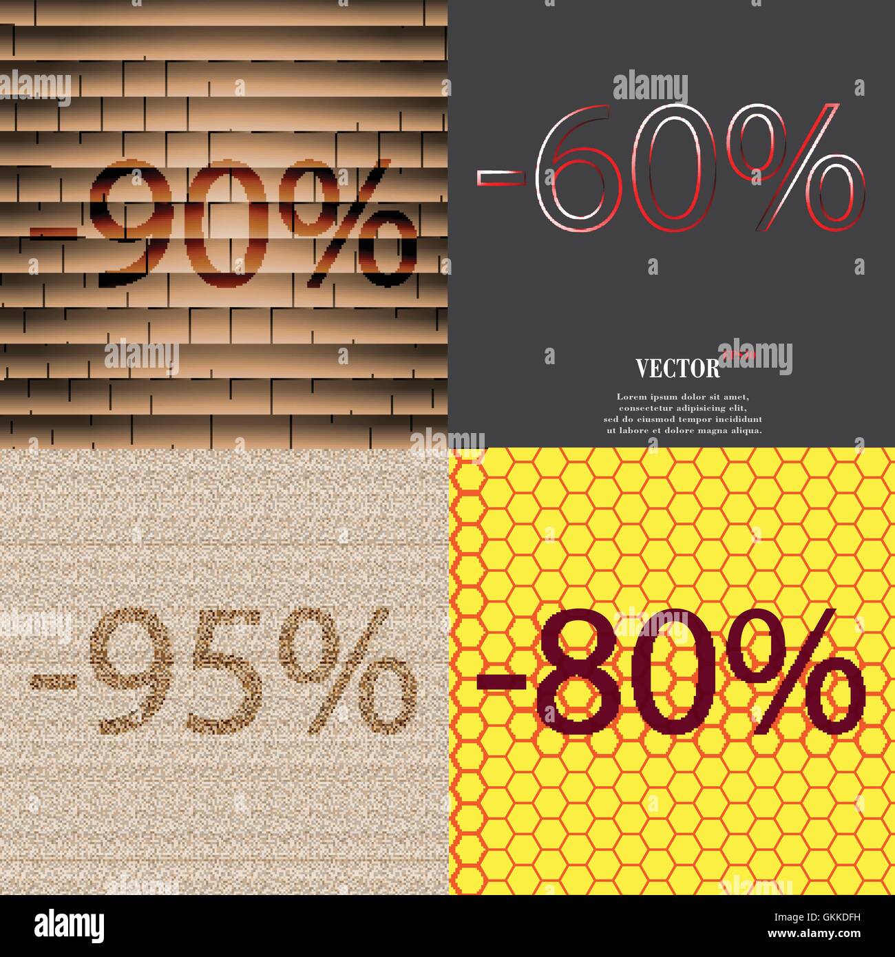 Set of abstract backgrounds and interest discount store. Vector Stock ...