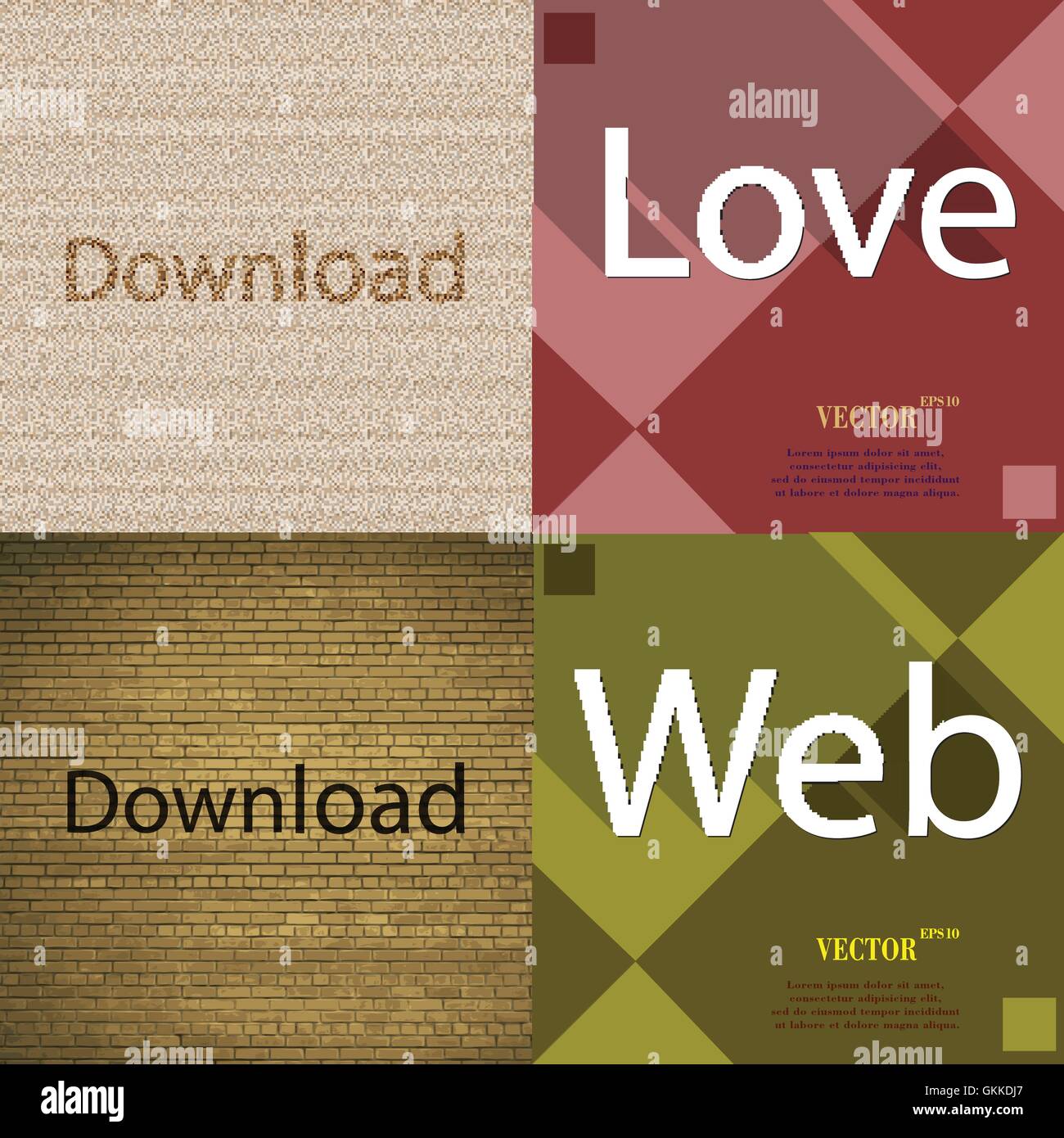 Set of the most popular web design icons on abstract background Stock ...