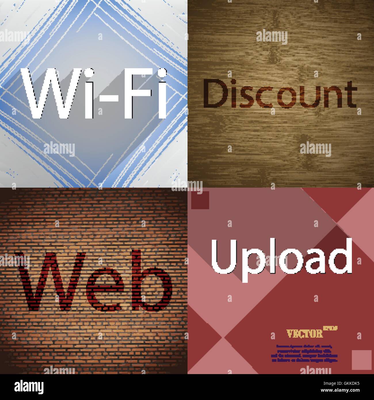 Set of the most popular web design icons on abstract background Stock ...