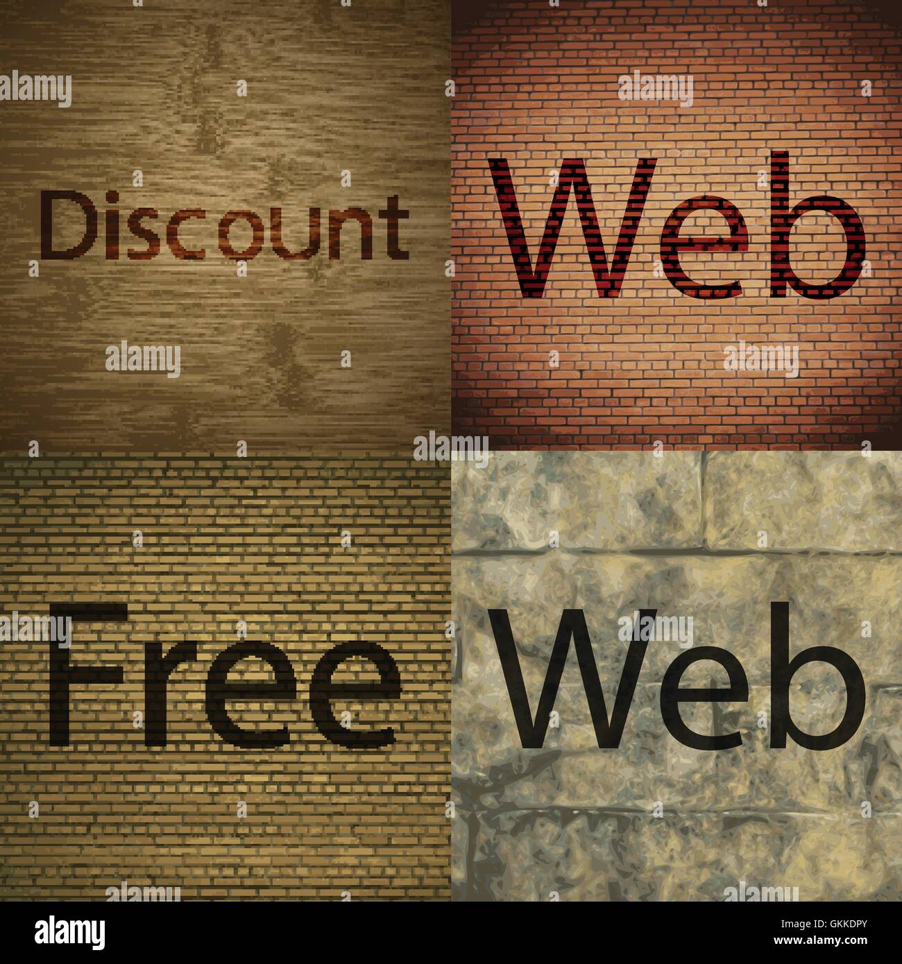Set of the most popular web design icons on abstract background Stock ...