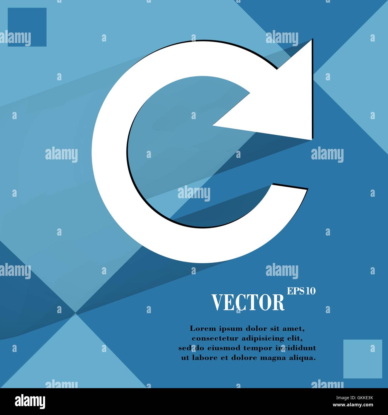 arrow Update. Flat modern web design on a flat geometric abstract ...