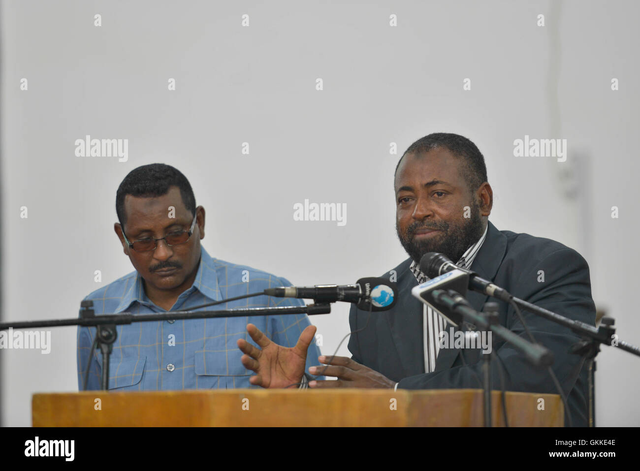 Minister of Labour Luqman Sheikh Ismail delivers a speech at the ...