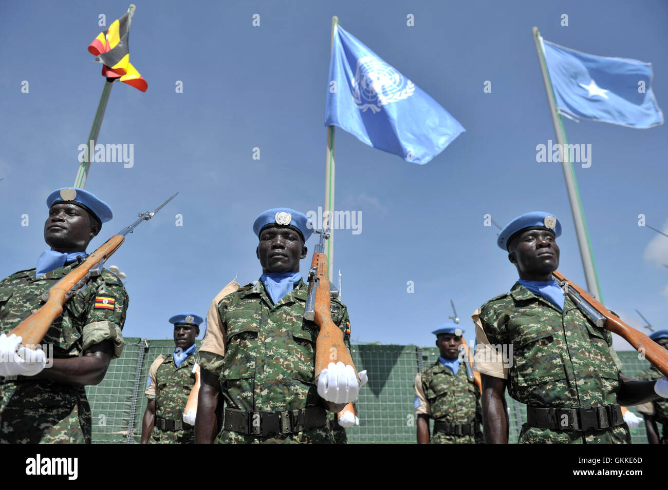On May 18, 2014, soldiers of the United Nations Guard Unit stood at ...