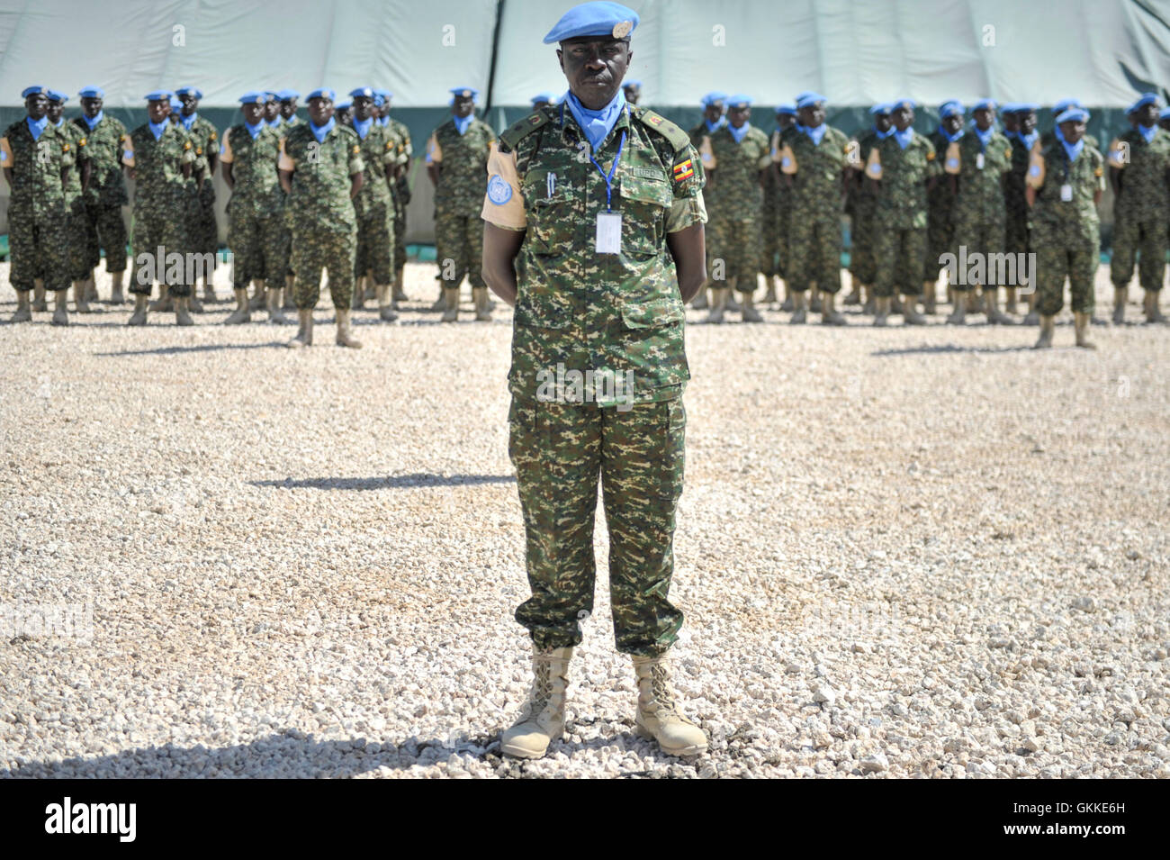 Lt. Col. Keita, Commander of the United Nations Guard Unit, follows the ...