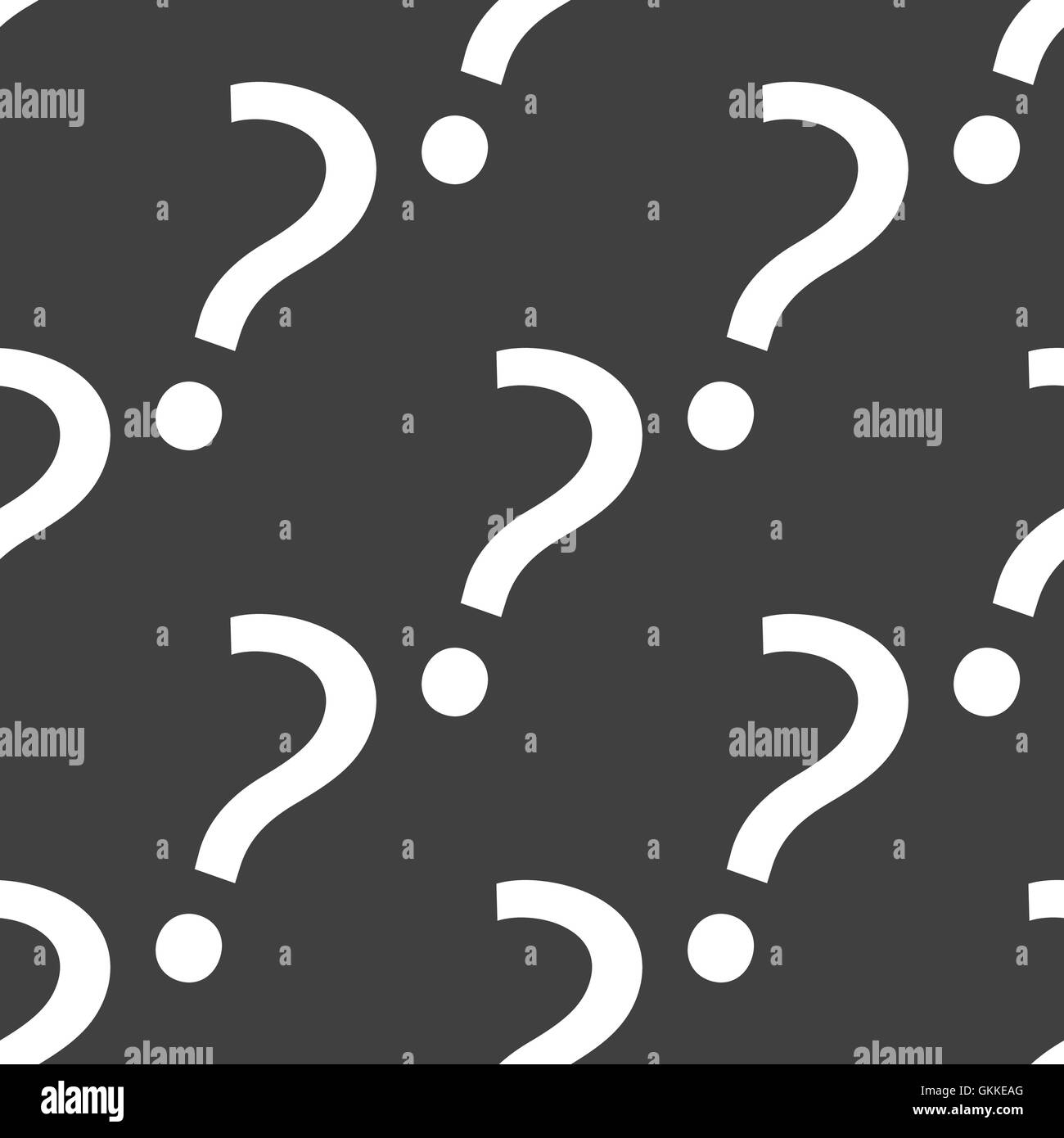 question mark web icon. flat design. Seamless gray pattern Stock Vector ...