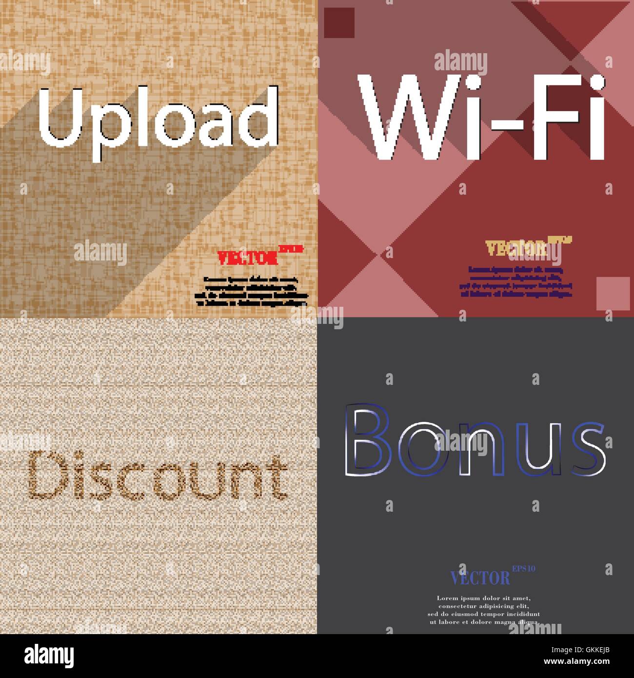 Set of the most popular web design icons on abstract background Stock ...