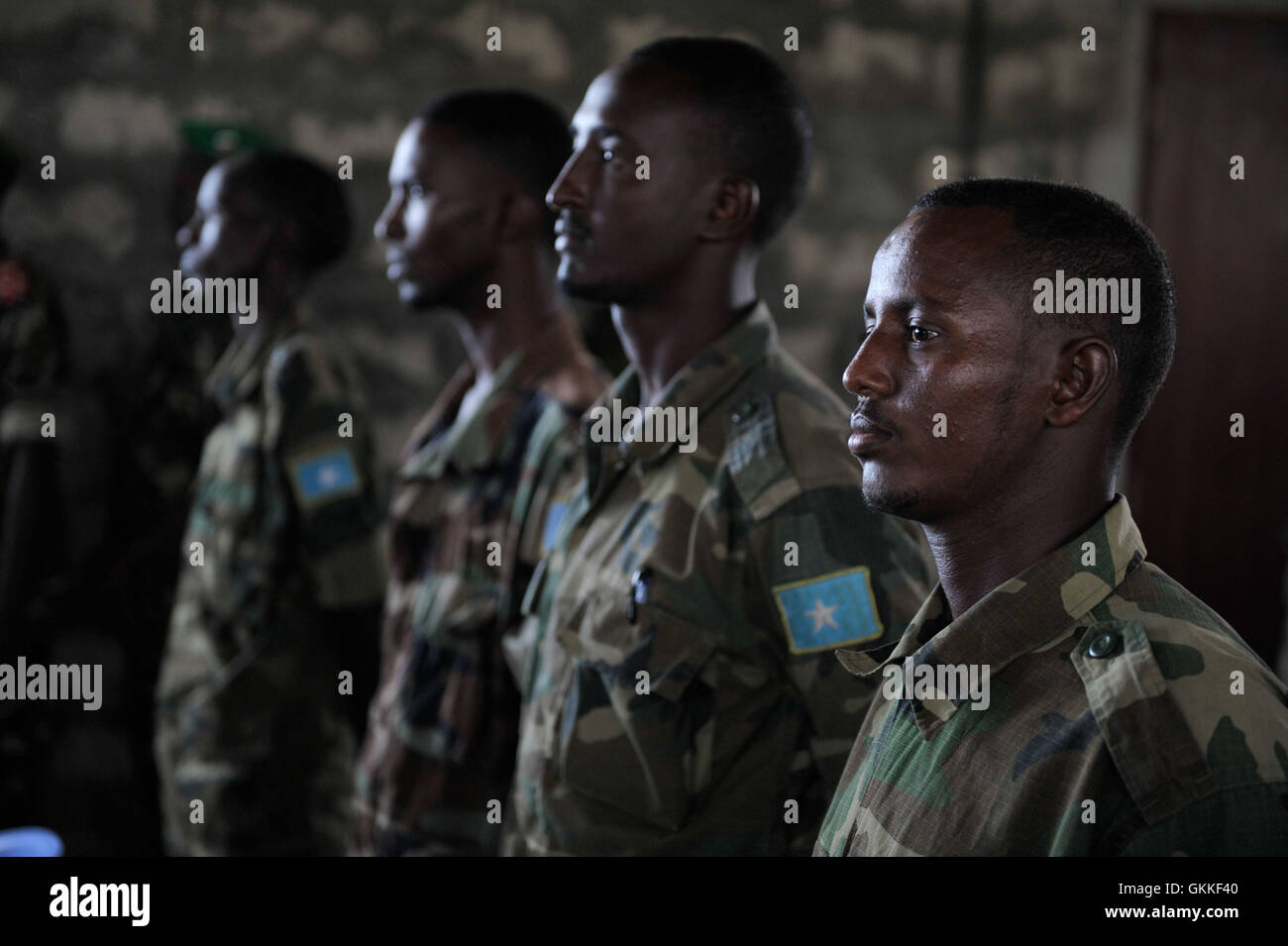 Somali National Army soldiers attended a graduation ceremony for a ...