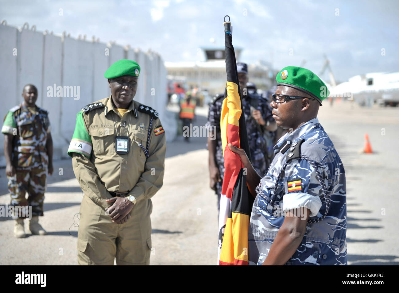 The Ugandan Formed Police Unit arrives in Mogadishu on July 31 to ...
