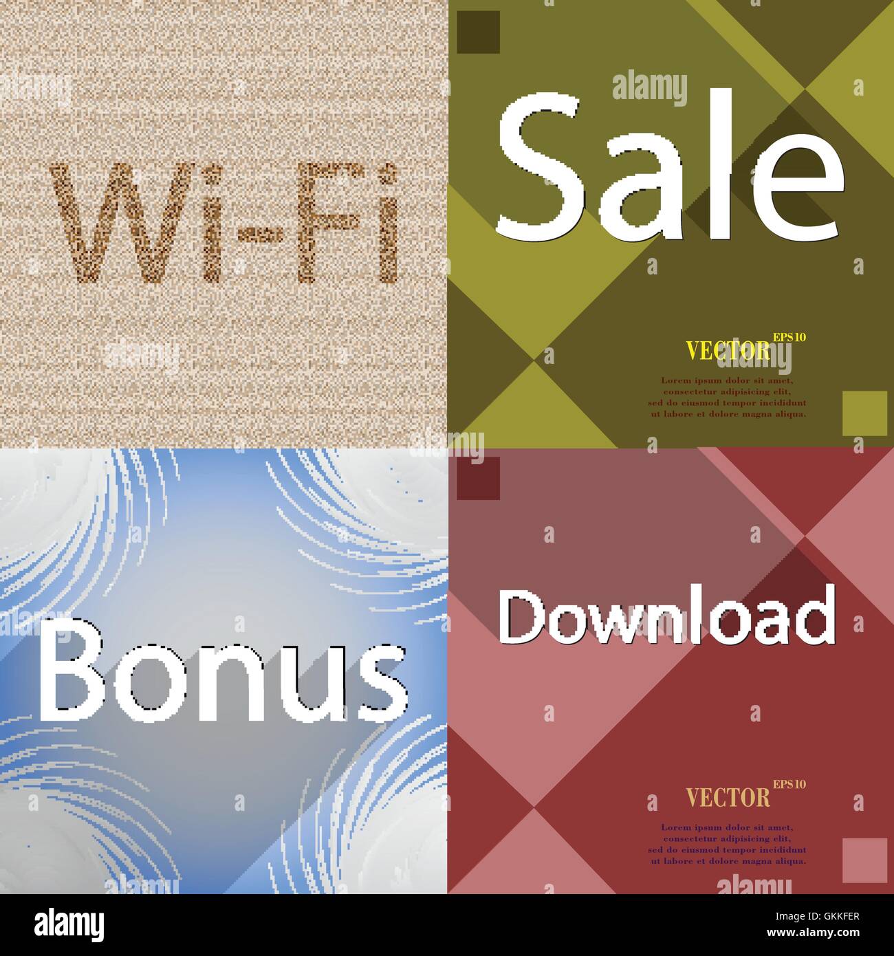 Set of the most popular web design icons on abstract background Stock ...