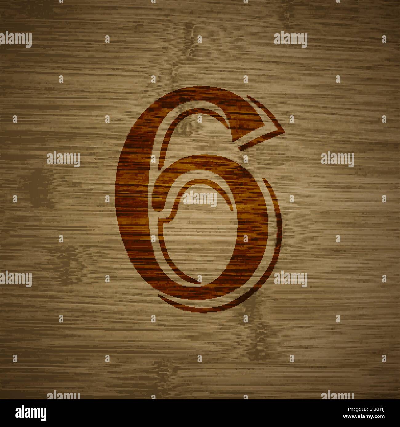 number six icon symbol Flat modern web design with long shadow and ...