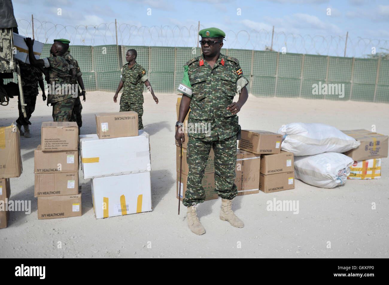 AMISOM Sector One Commander Brig. Gen. Dick Olum receives medical ...