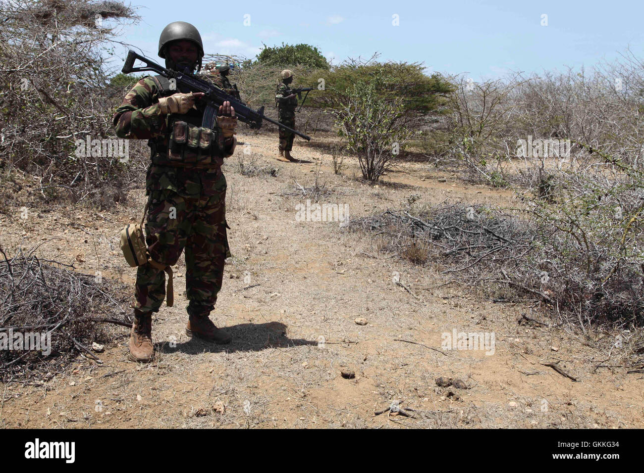 On October 15, Kenyan soldiers, part of AMISOM, patrolled the newly ...