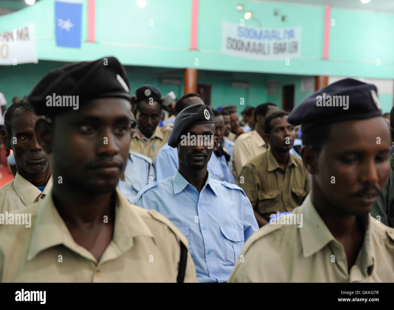 Somali Police Officers attend the closing ceremony of Community ...
