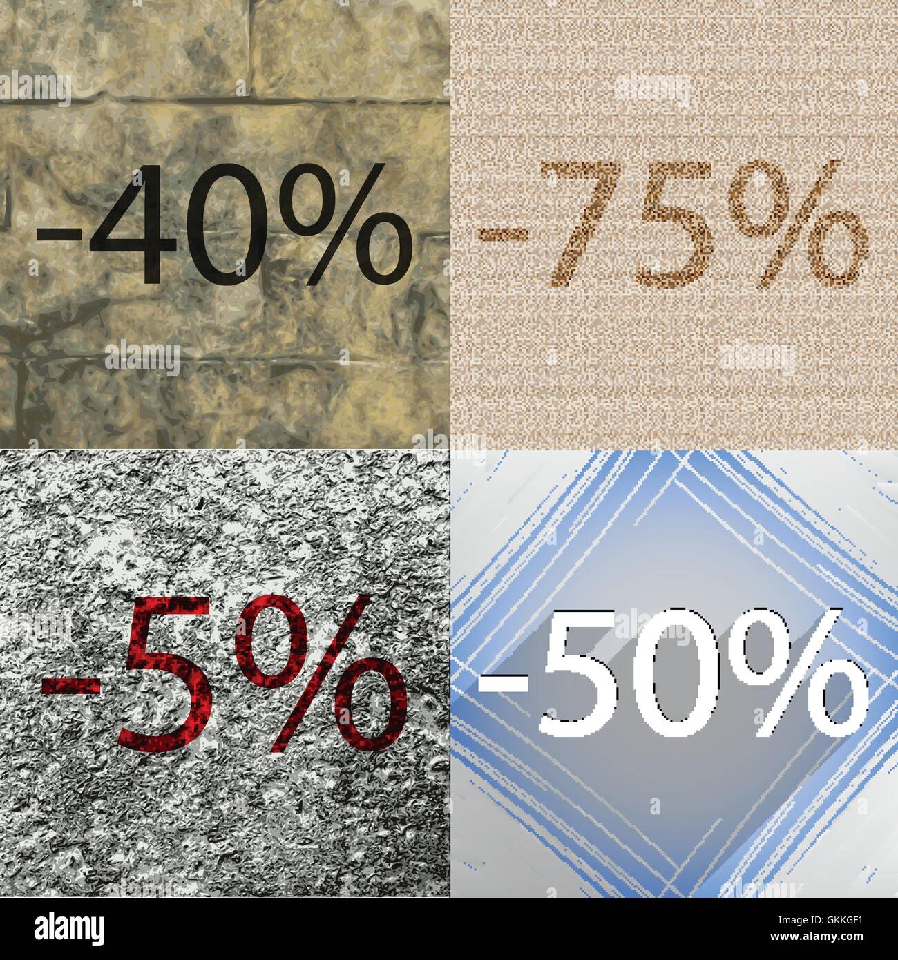 Set of Holiday discounts, store a percentage of sales. On abstract ...