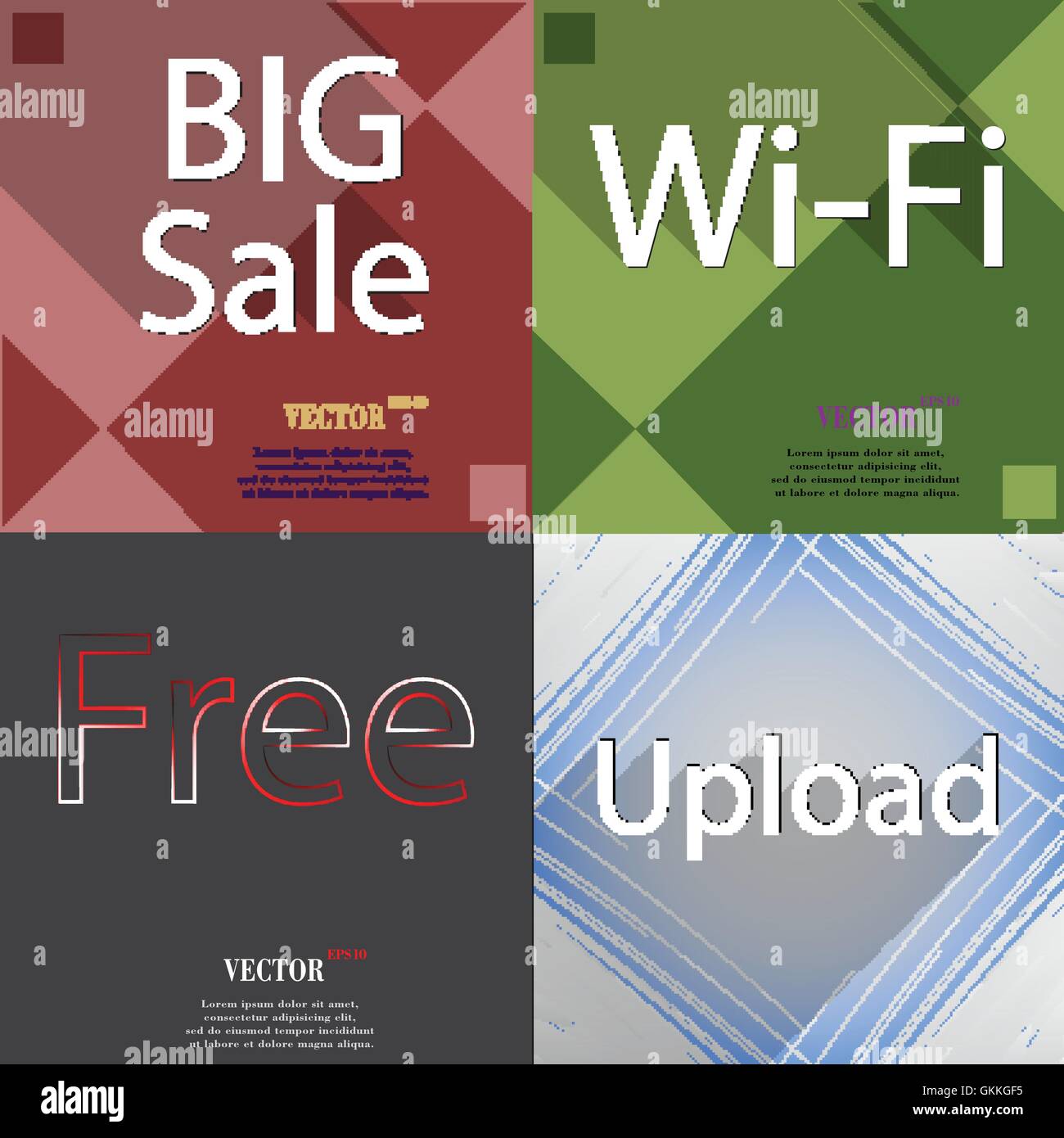 Set of the most popular web design icons on abstract background Stock ...