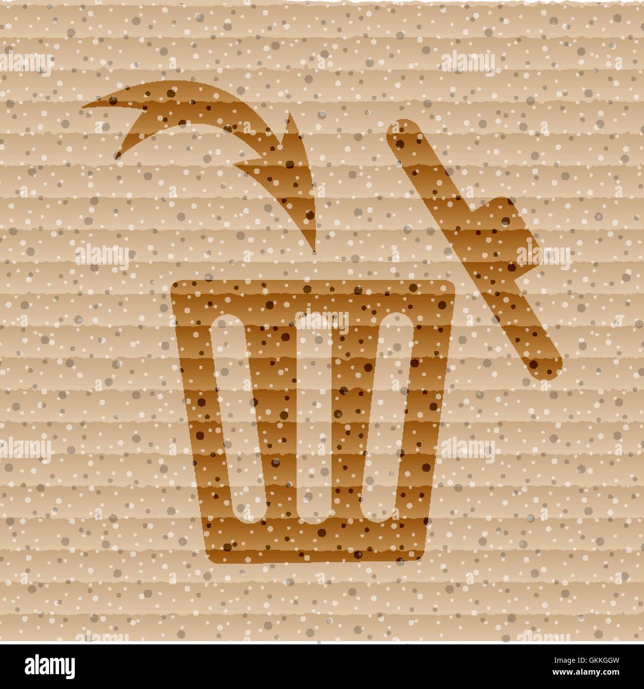 Trash bin. Flat modern web button and space for your text Stock Vector ...