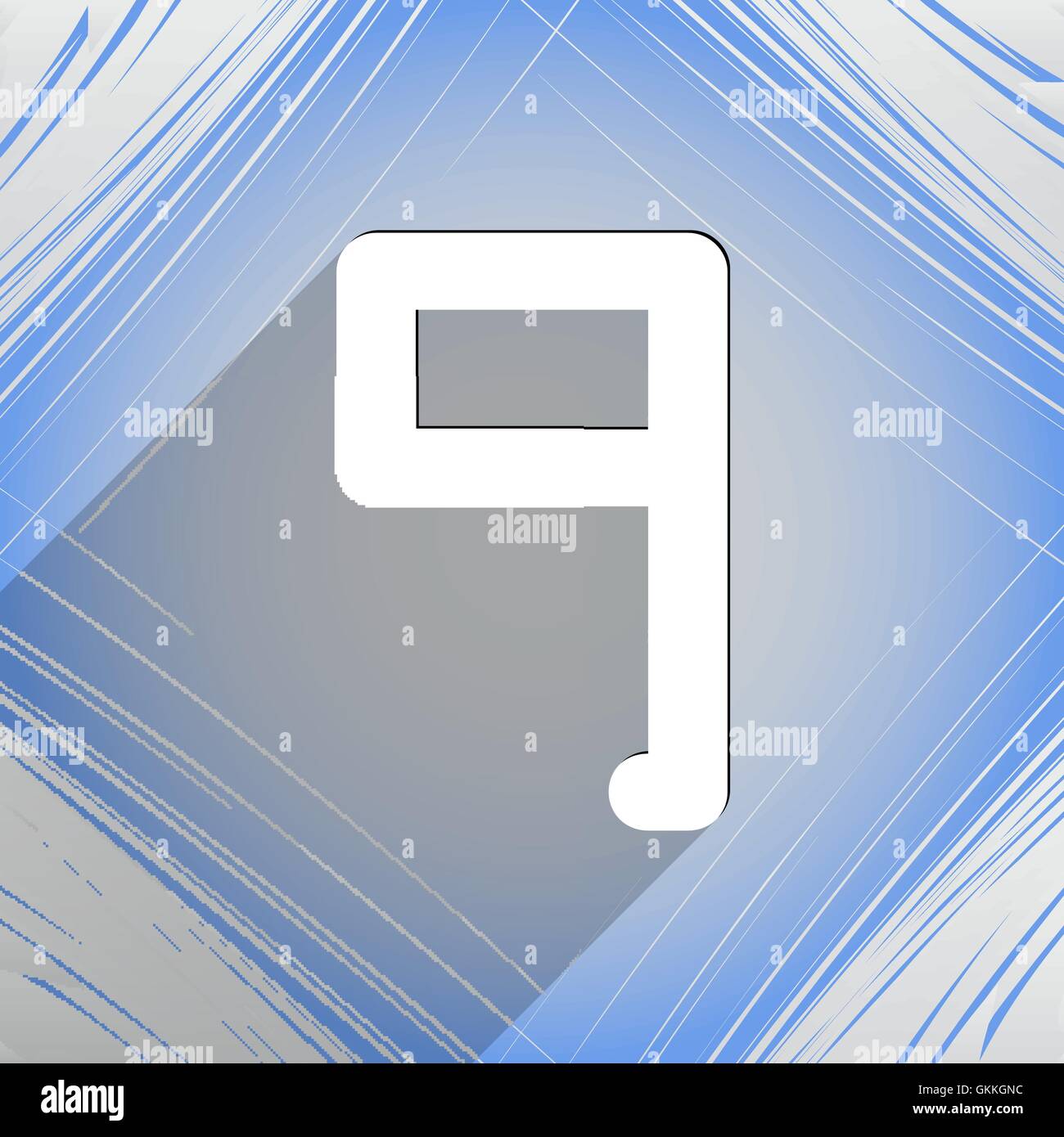 number Nine icon symbol Flat modern web design with long shadow and ...