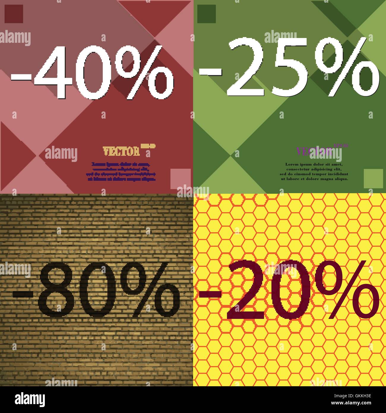 Set of abstract backgrounds and interest discount store. Vector Stock ...