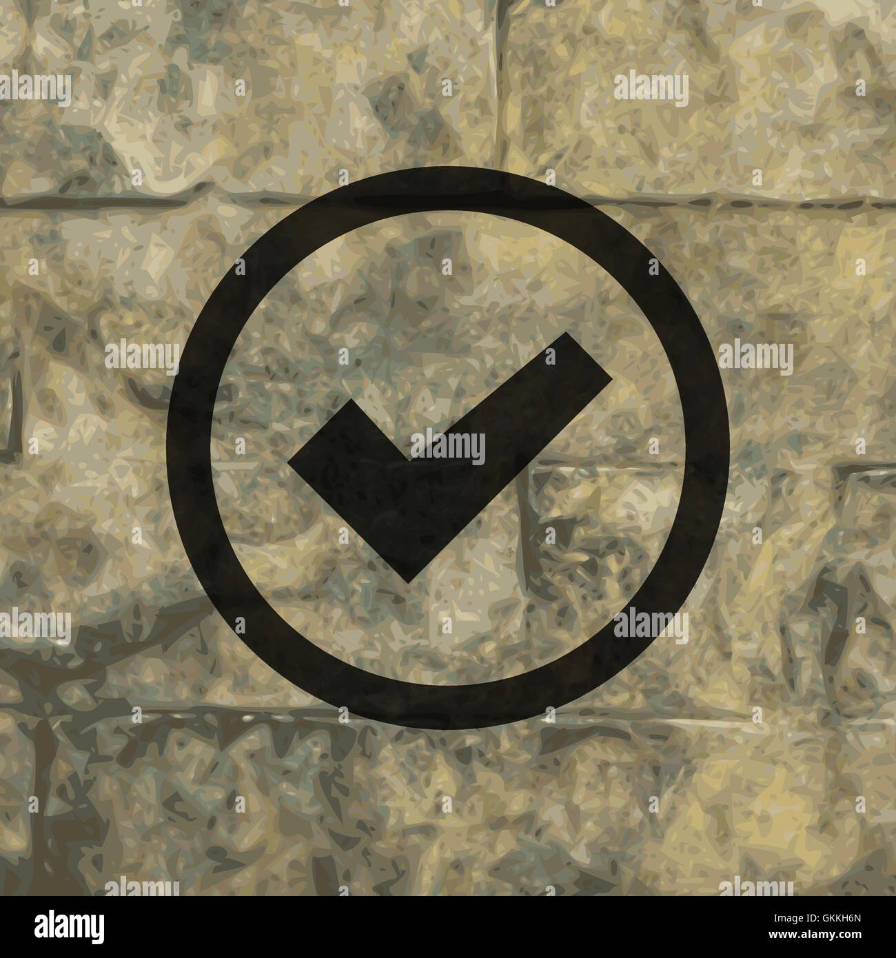 check mark. Flat modern web button and space for your text Stock Vector Image & Art - Alamy