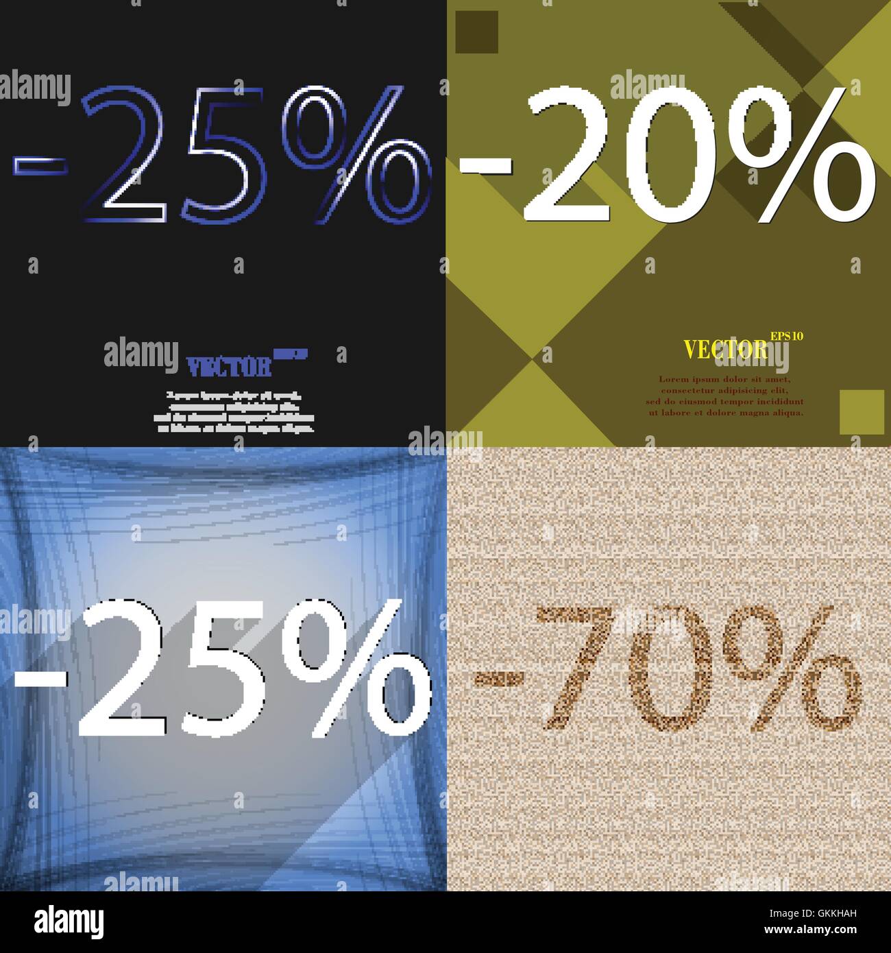 Set of abstract backgrounds and interest discount store. Vector Stock ...