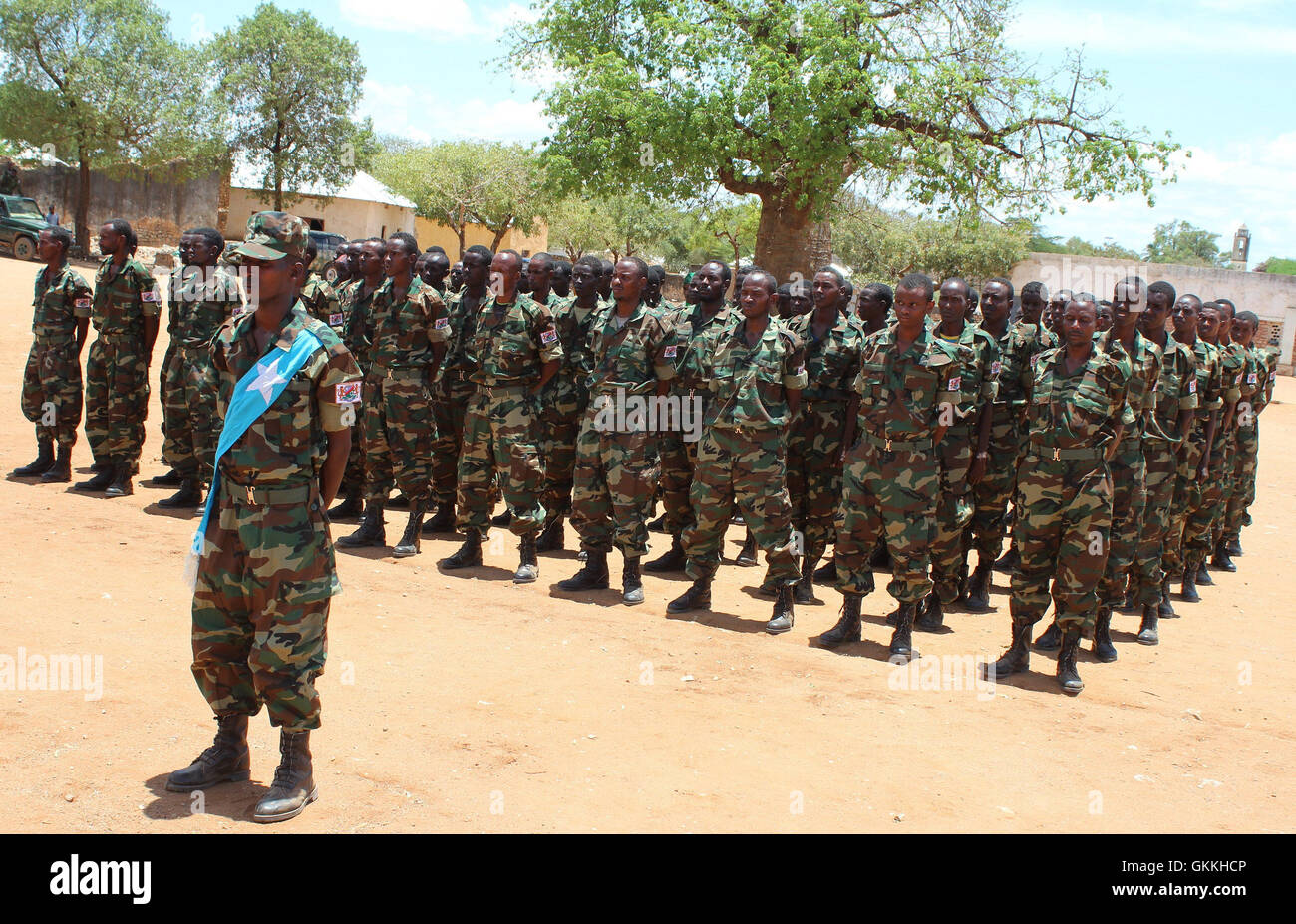 Somali National Army (SNA) soldiers march during their pass-out ...