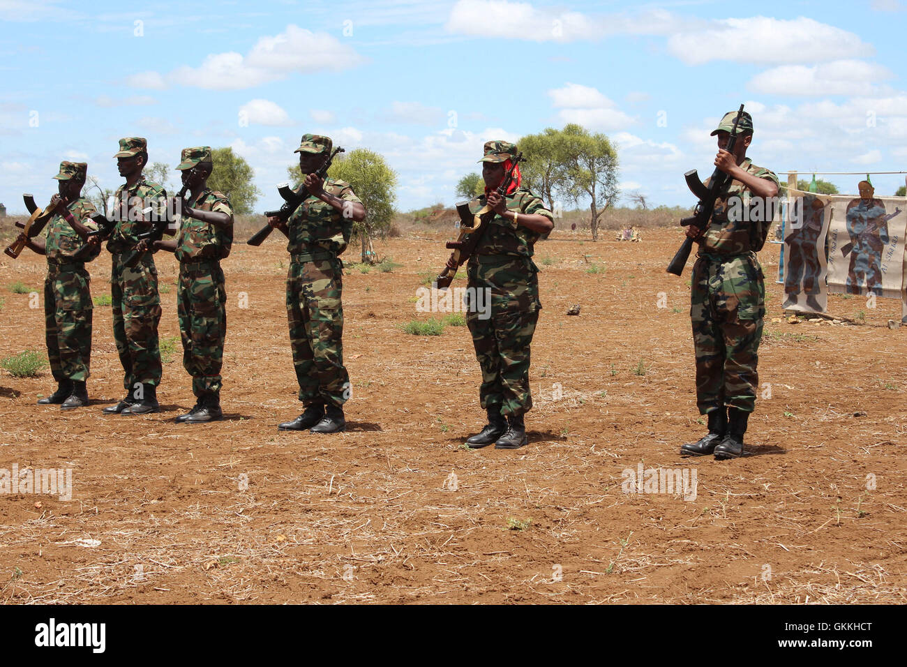 On April 7, 2015, Somali National Army (SNA) soldiers demonstrated the ...