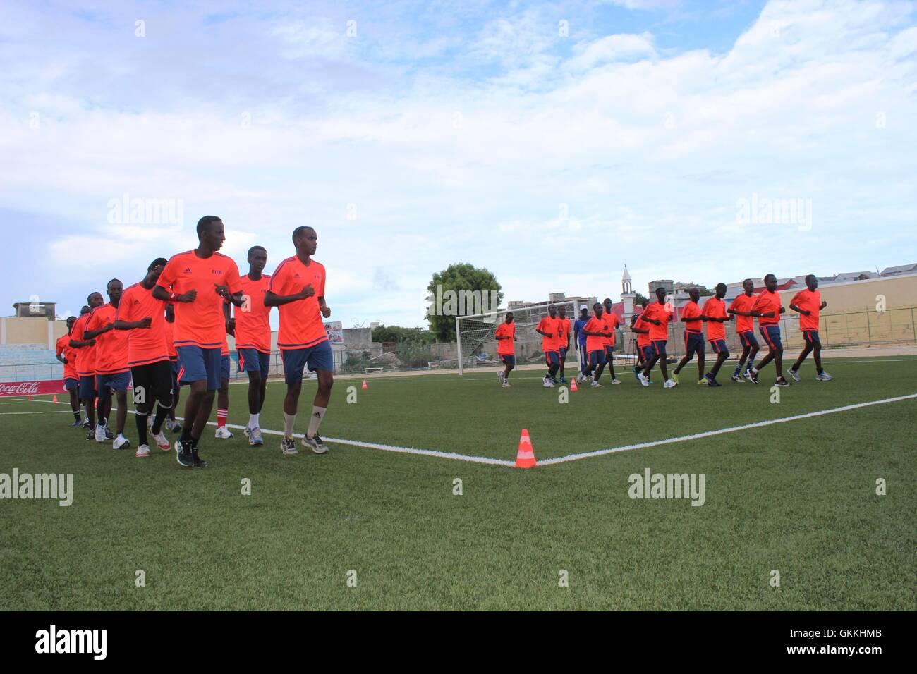 On April 28, 2015, Somali referees participate in a fitness training ...