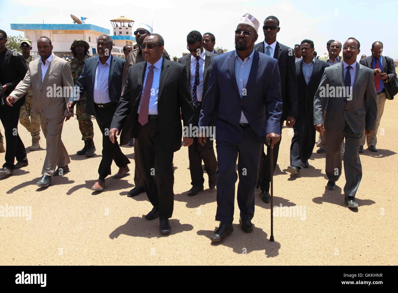 Jubbaland President Ahmed Islam Madobe and Puntland President Abdiweli ...